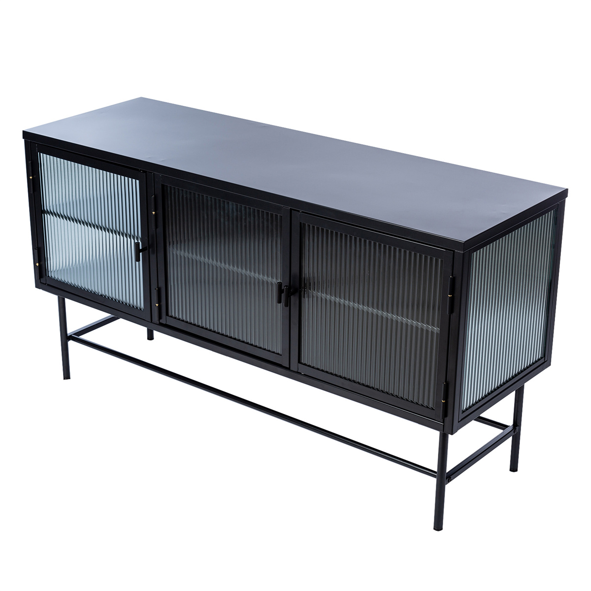 TV Stand for TVs up to 55 Inches, Metal TV Console Display Cupboard ...