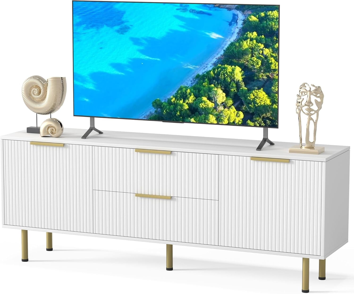 TV Stand for TVs up to 65 Inch,TV Stands for Living Room & Bedroom,Mid ...