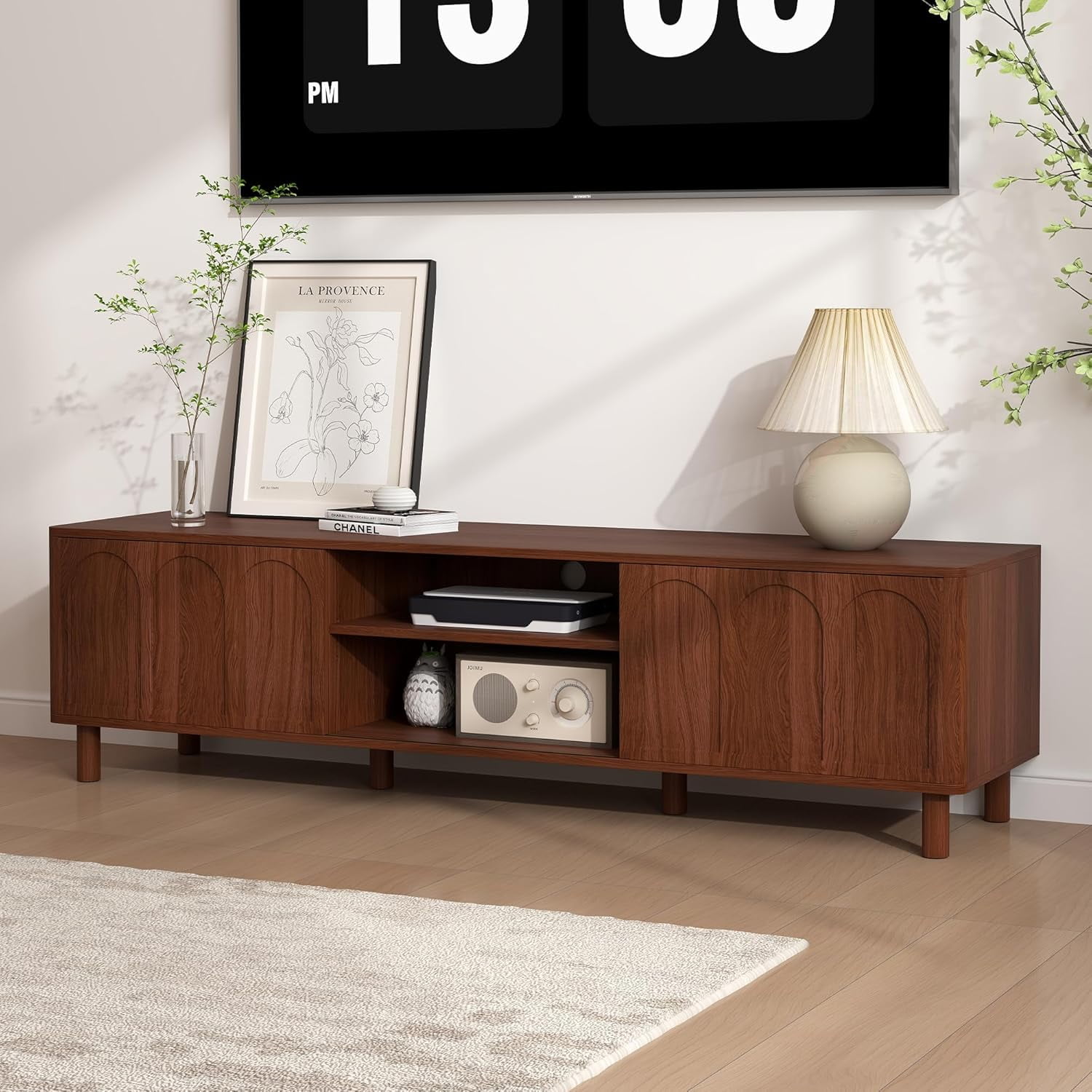 TV Stand for TVs up to 70'', Entertainment Center with Large Storage ...