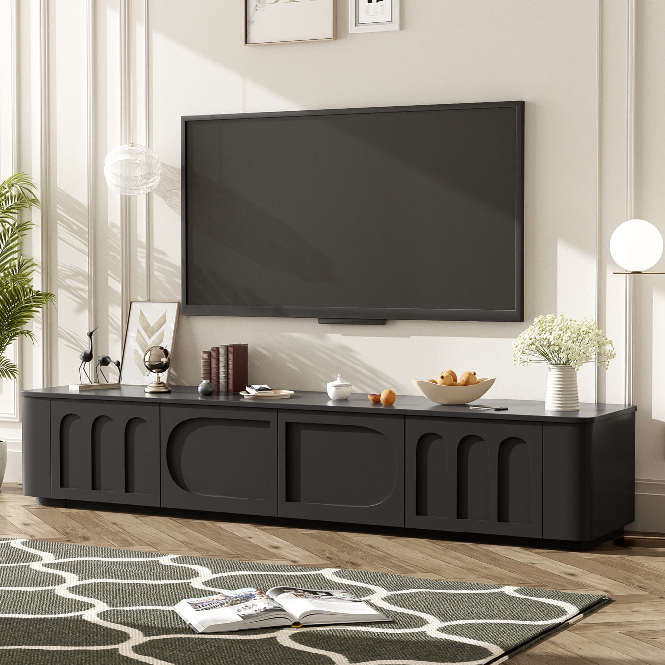 TV Stand Television Stand Cabinet, 70.9" Modern TV Stands Entertainment ...