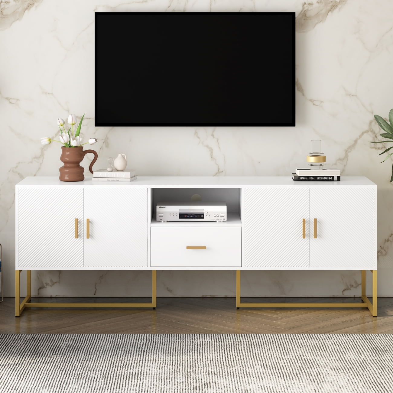 TV Stand Television Stand Cabinet, Modern TV Stands Center Media ...