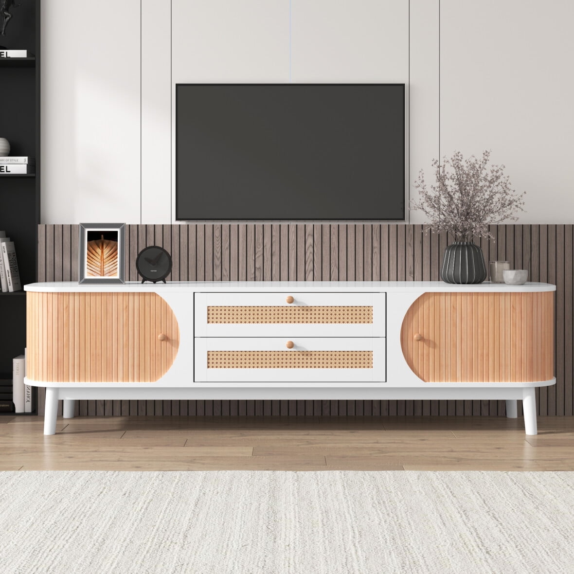 TV Stand, Television Stands with Cabinets and Drawers, TV Console Media ...