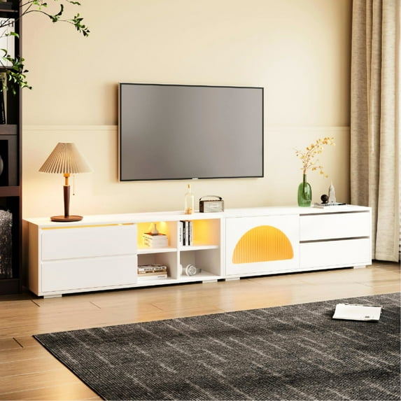 TV Stand | Two - unit Design for Versatile Use, LED for Atmosphere ...