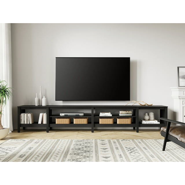 TV Stand for 100 inch TV Entertainment Center Wood TV Console Table for ...