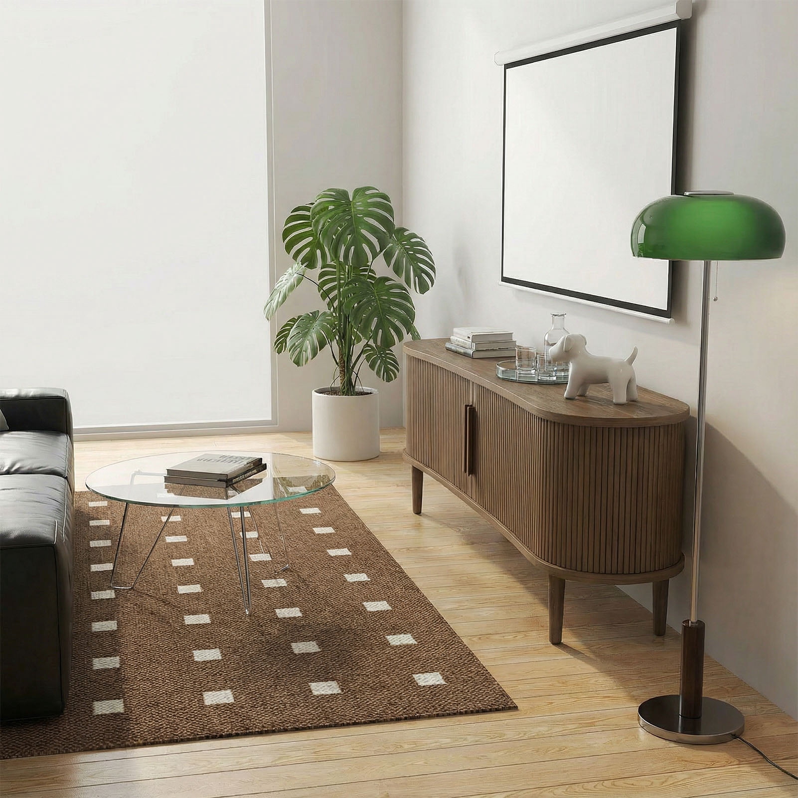 TV Stand for 55 60 inch TV, Media Console Entertainment Center MDF Mid ...