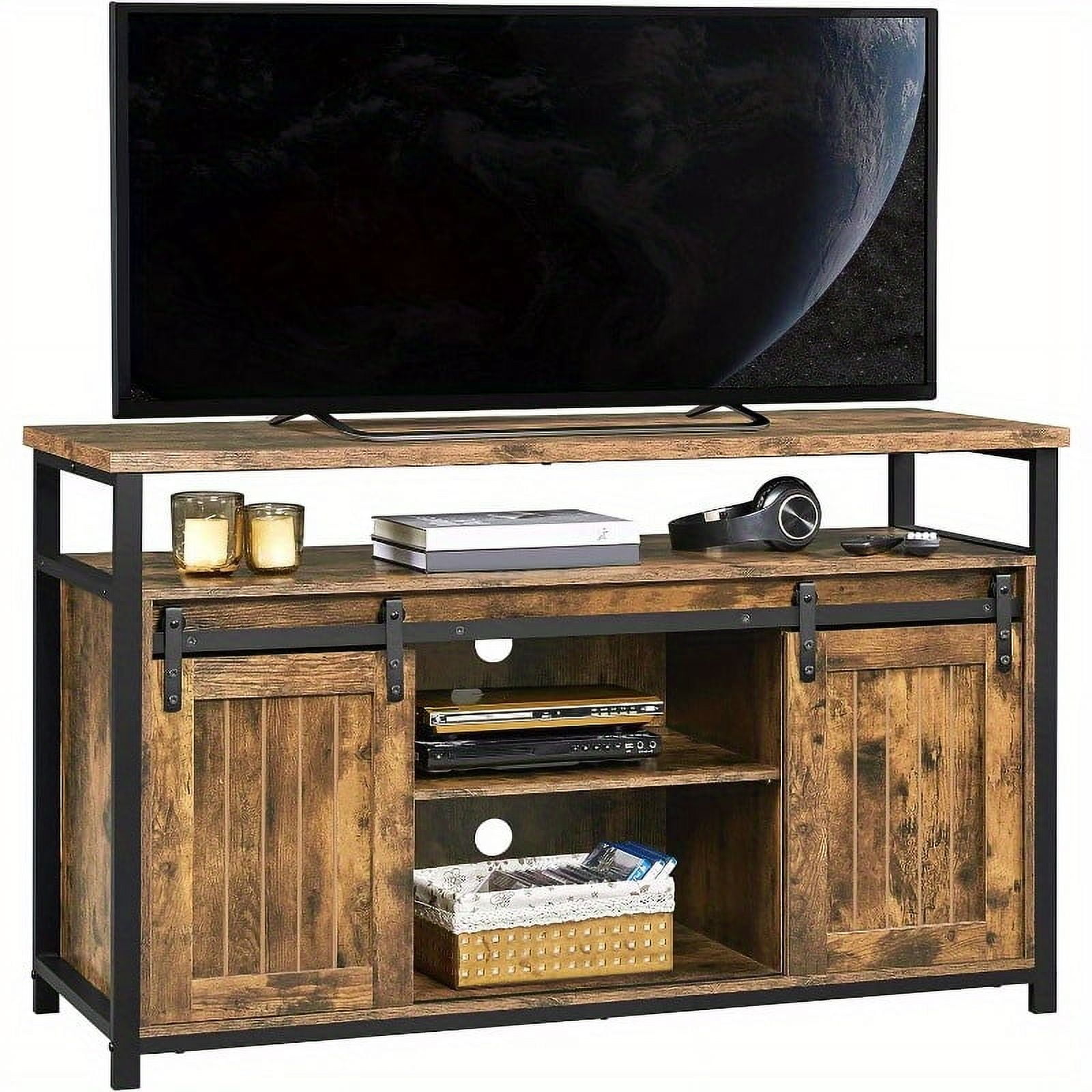 TV Stand for 65 Inch TV Farmhouse Entertainment Center with Storage ...