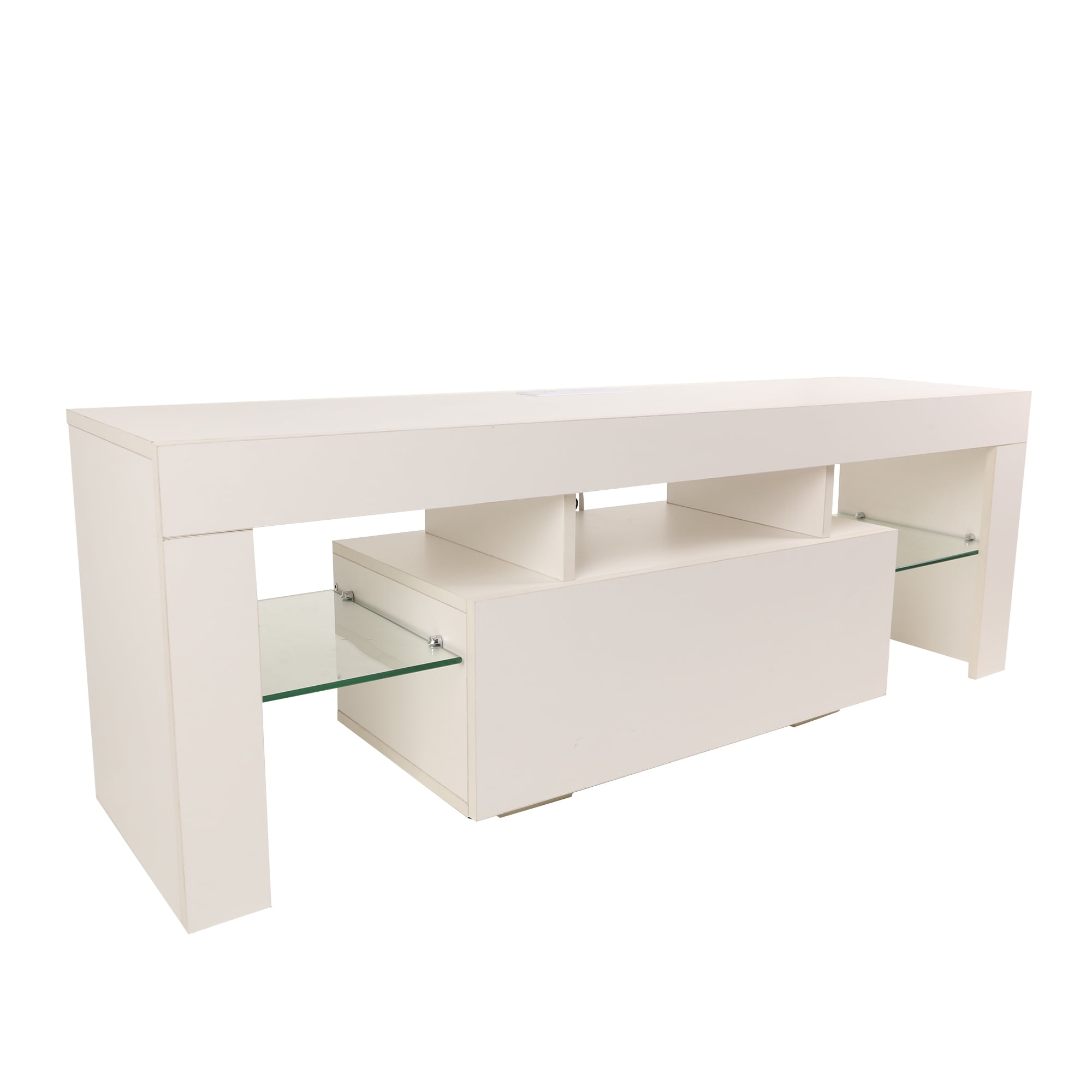 TV Stand for 70 Inch TV, Modern High Glossy TV Cabinet with Colors LED ...