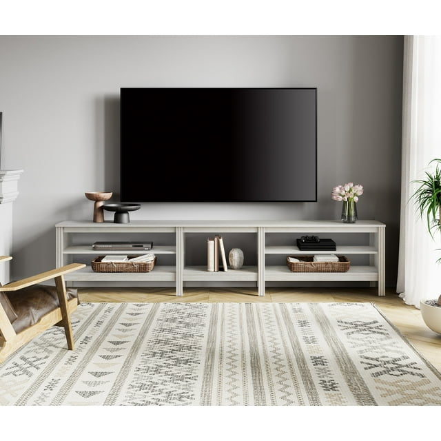 TV Stand for 85 inch TV, Wood Media TV Console Entertainment Center for ...