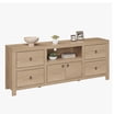 86.6'' TV Stand for TVs, Modern TV Console with Storage and Sliding ...