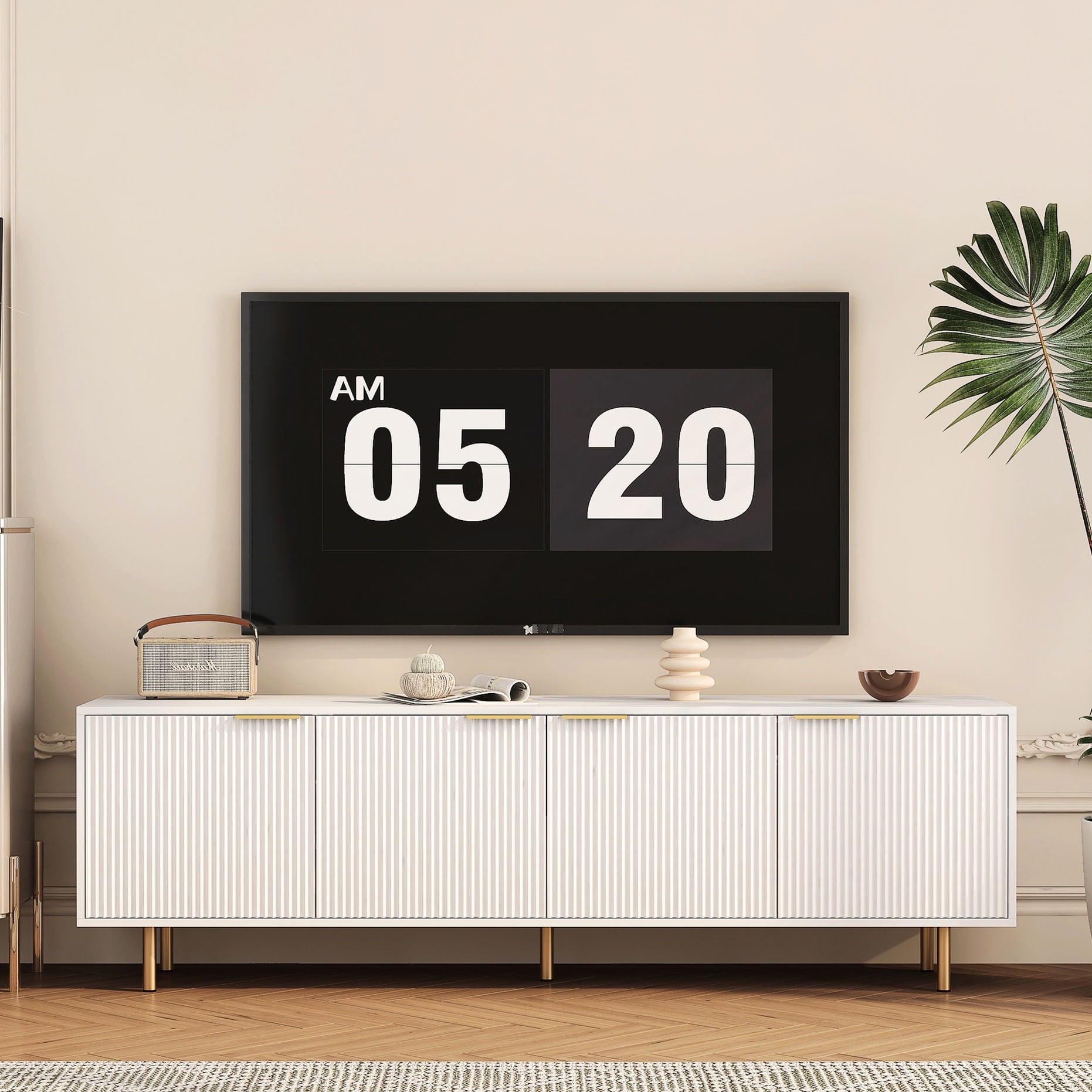 TV Stand with Storage Doors+Versatile Function"-"Living Room ...
