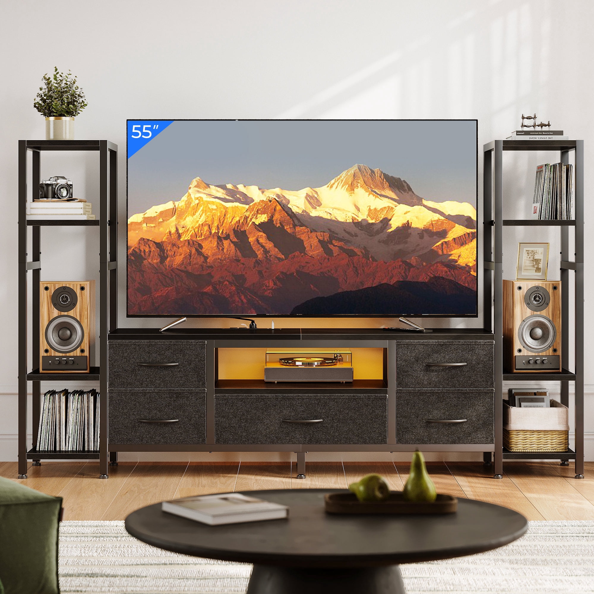 Casacomoda TV Stand up for 40–50 Inch TV, Low-Profile Entertainment ...