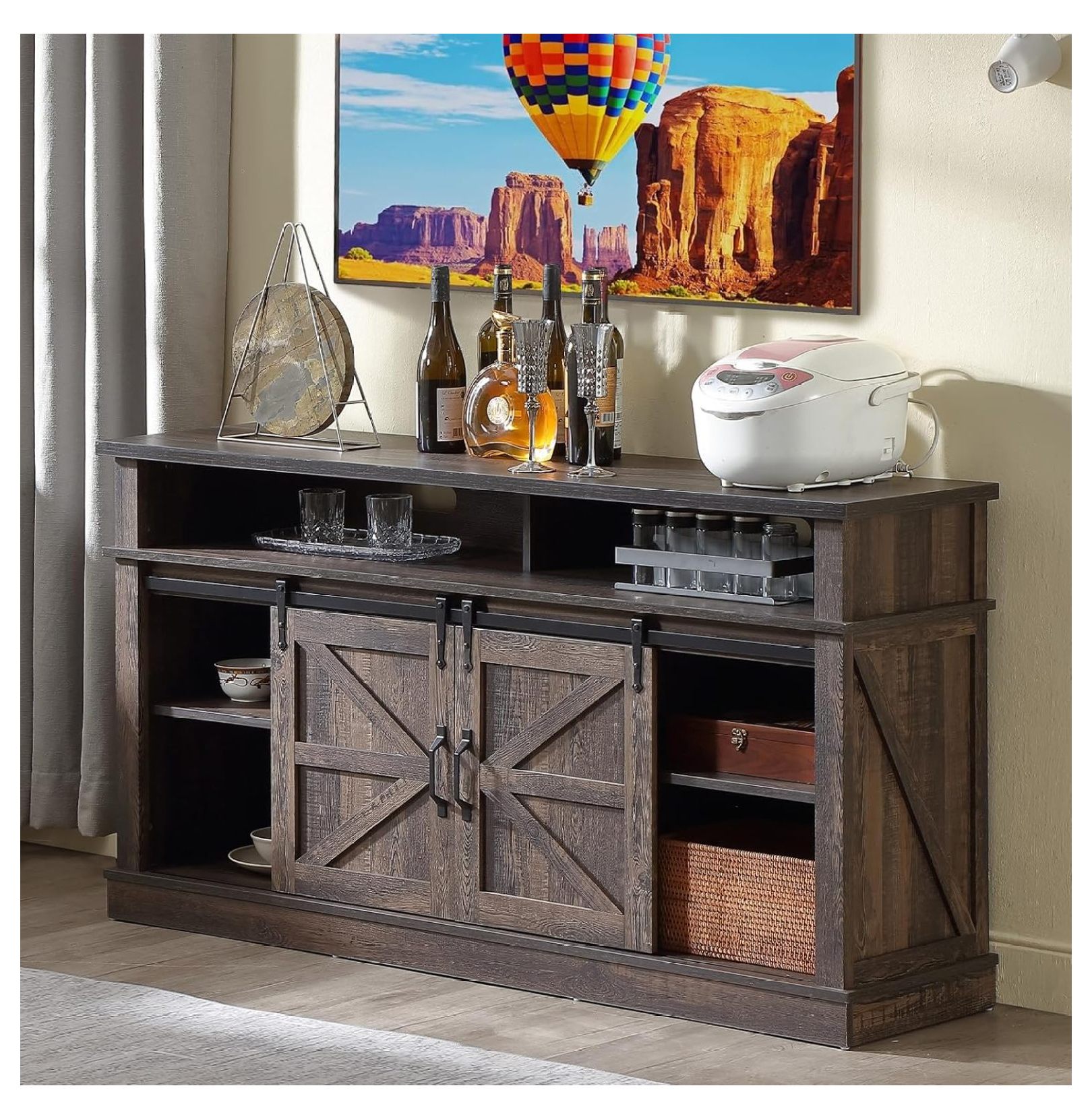 TV Stands,Entertainment Center with Open Storage,TV Console,TV Table ...