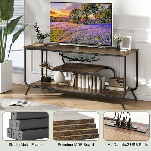 TV Stands for Living Room: Entertainment Center TV Stand for 50 55 inch ...