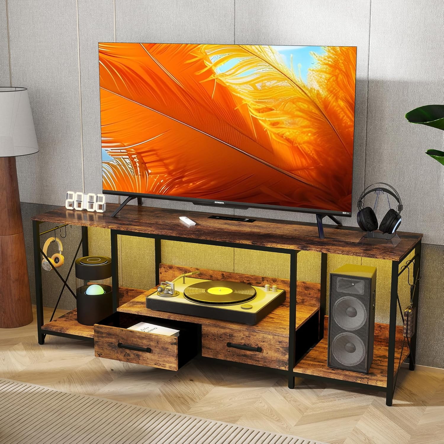 TV Stands for Living Room: Entertainment Center TV Stand for 55 60 65 ...
