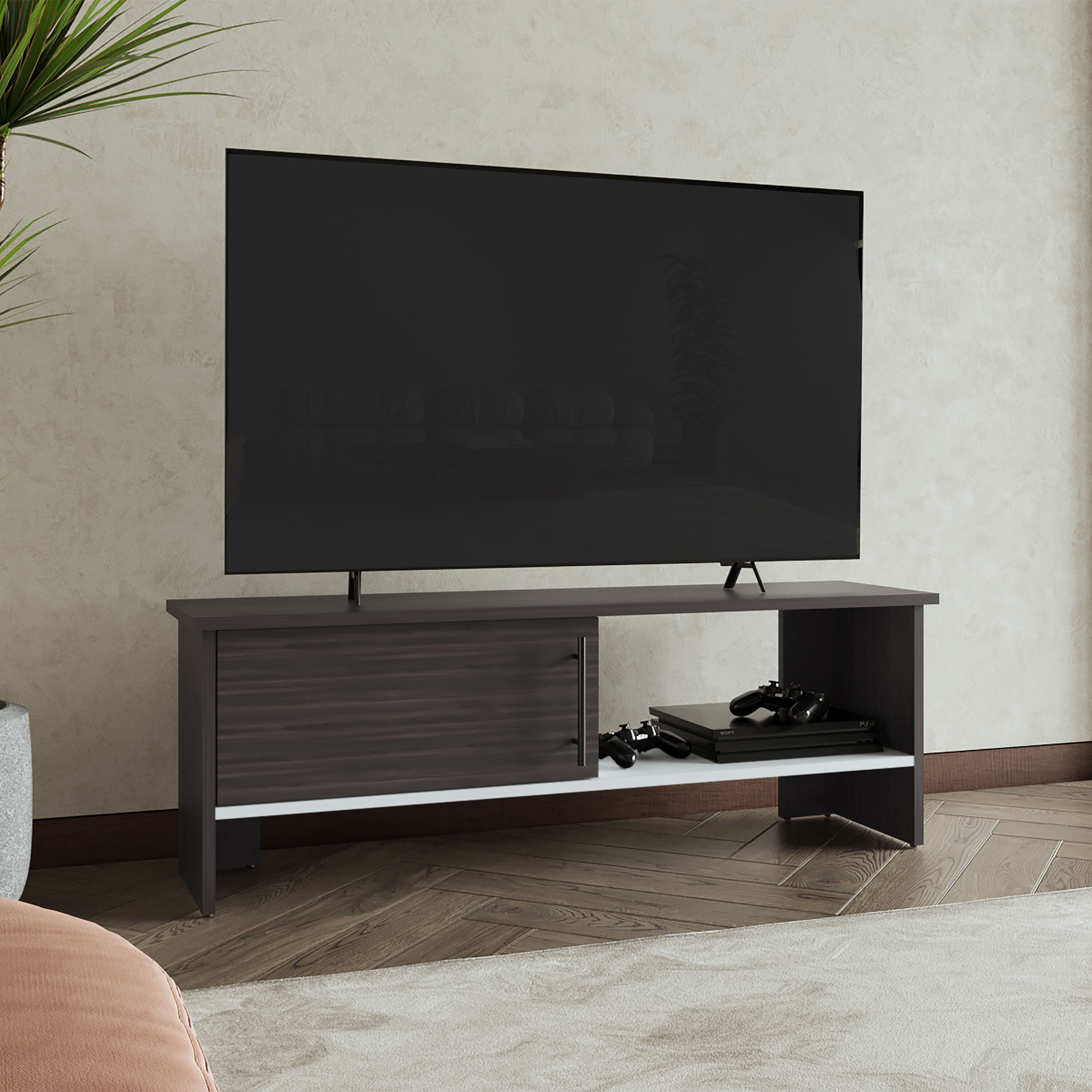 TV Stands With Storage Navia 47" Wide Tv Stand with One Door Cabinet ...