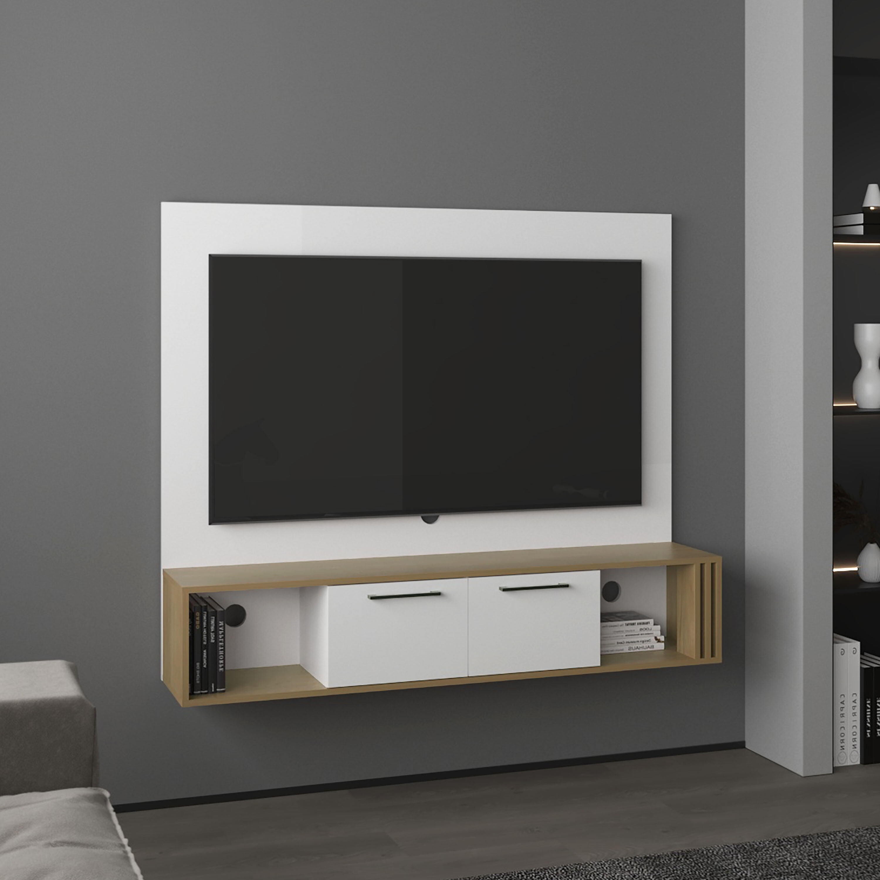 TV Stands With Storage Vance 56" Wide Floating Entertainment Center ...