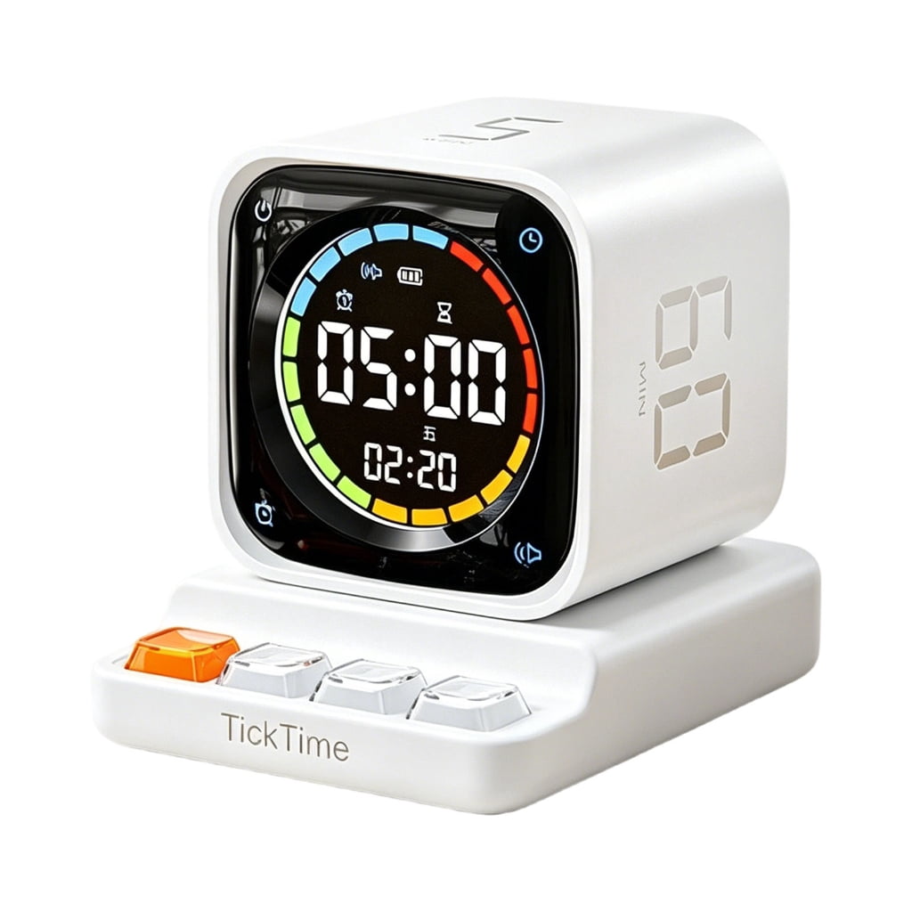 TV Styles Digital Timer with USB Charging Base & Auto Function Rotating ...
