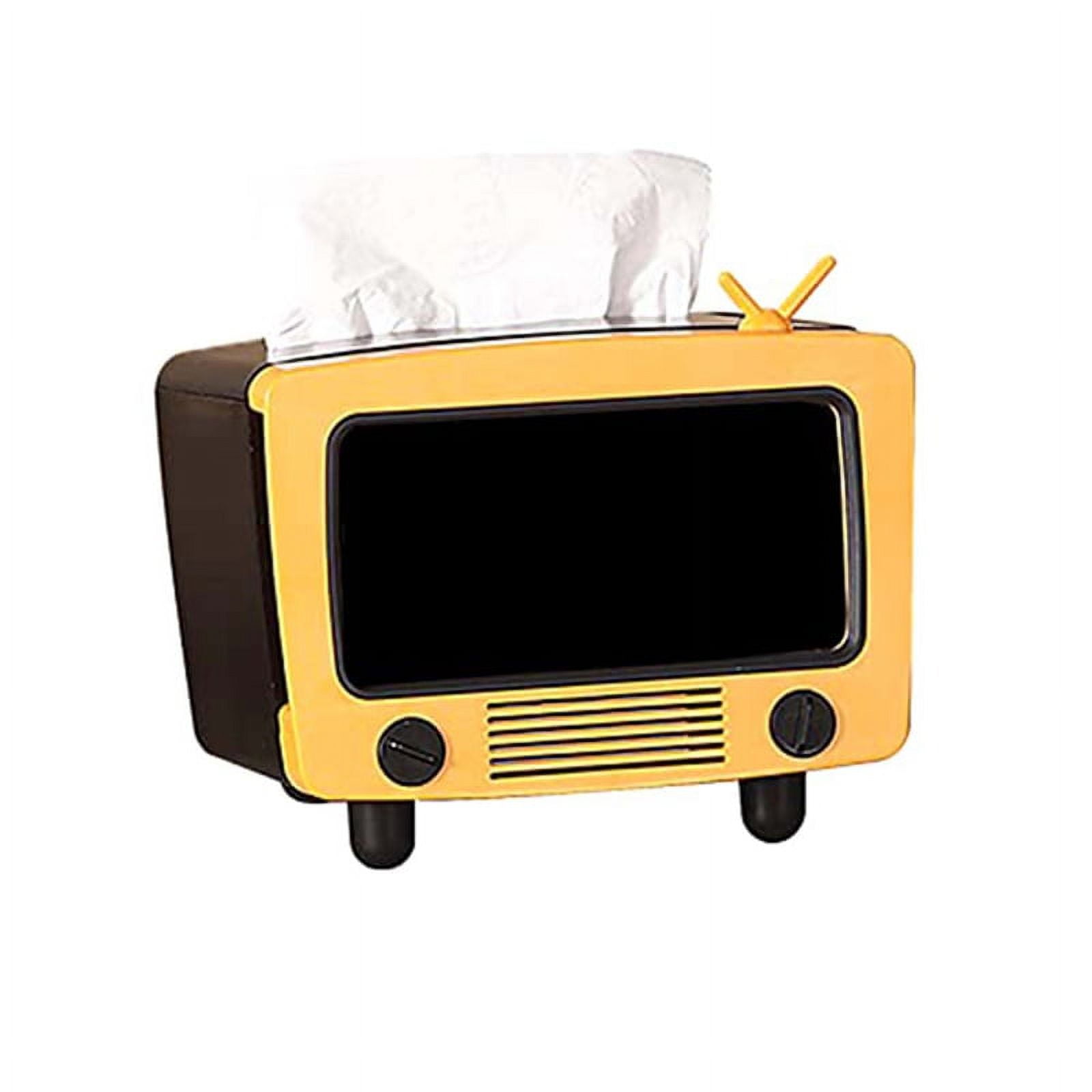 TV Tissue Box Multi Functional Creatives Holder with Cell Phone Slot ...