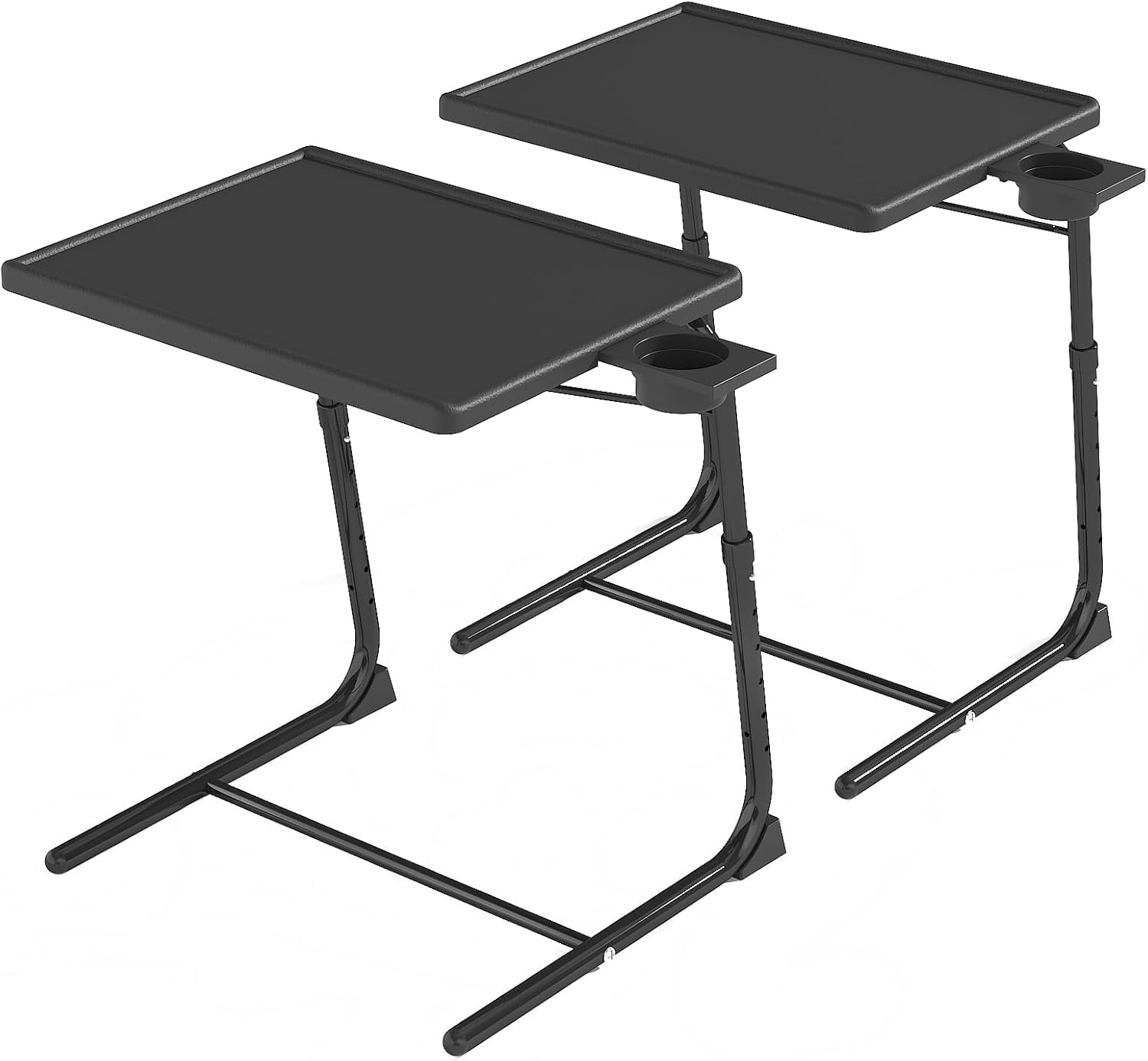 TV Tray Table, Adjustable TV Dinner Table for Eating on Couch with Cup ...