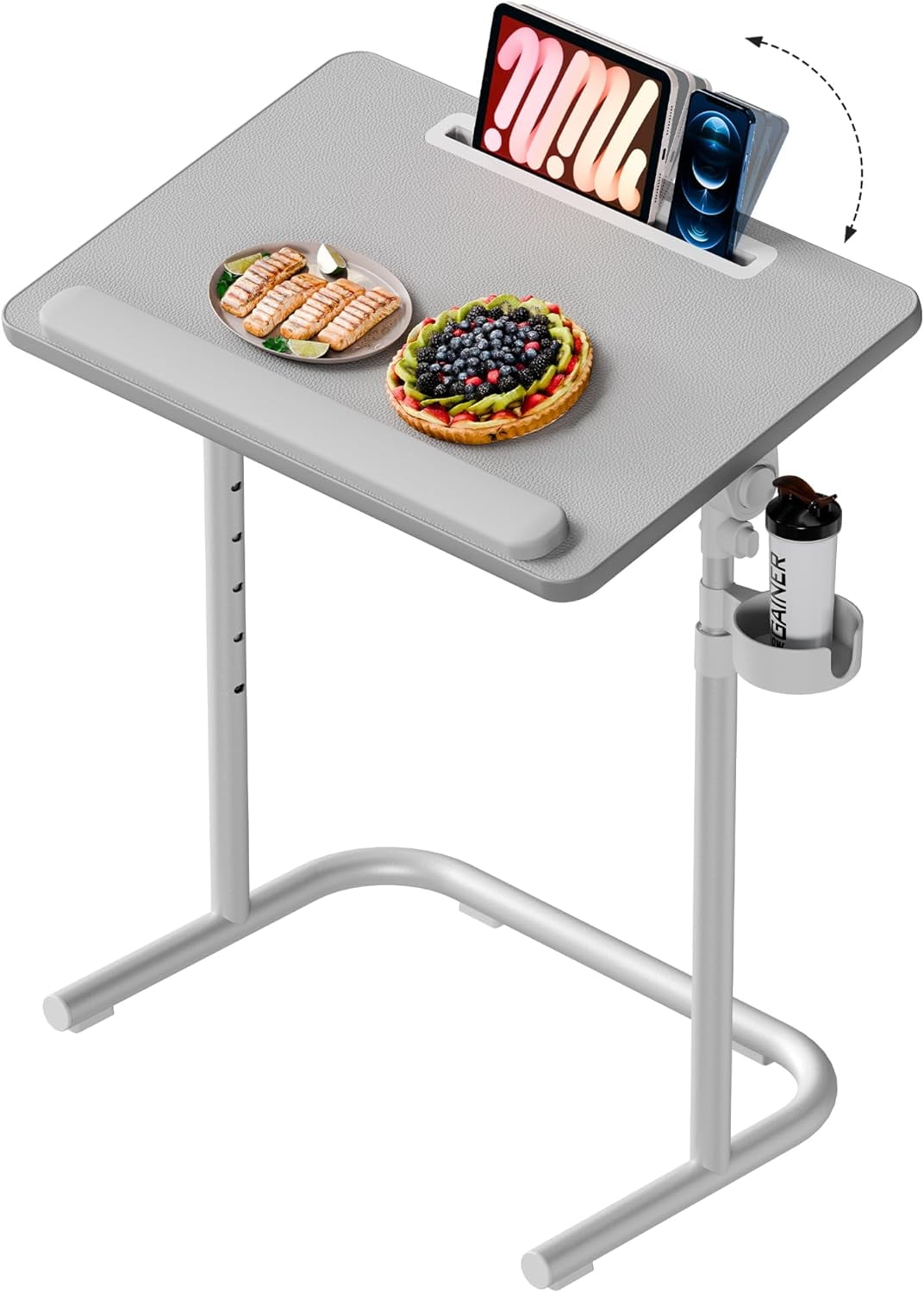 TV Tray Table,Extra Large with Wrist Rest,Snack Table with Height ...
