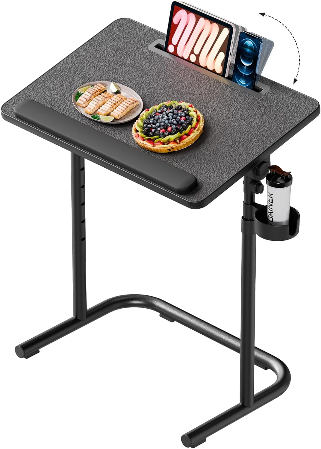 TV Tray Table,Extra Large with Wrist Rest,Snack Table with Height ...