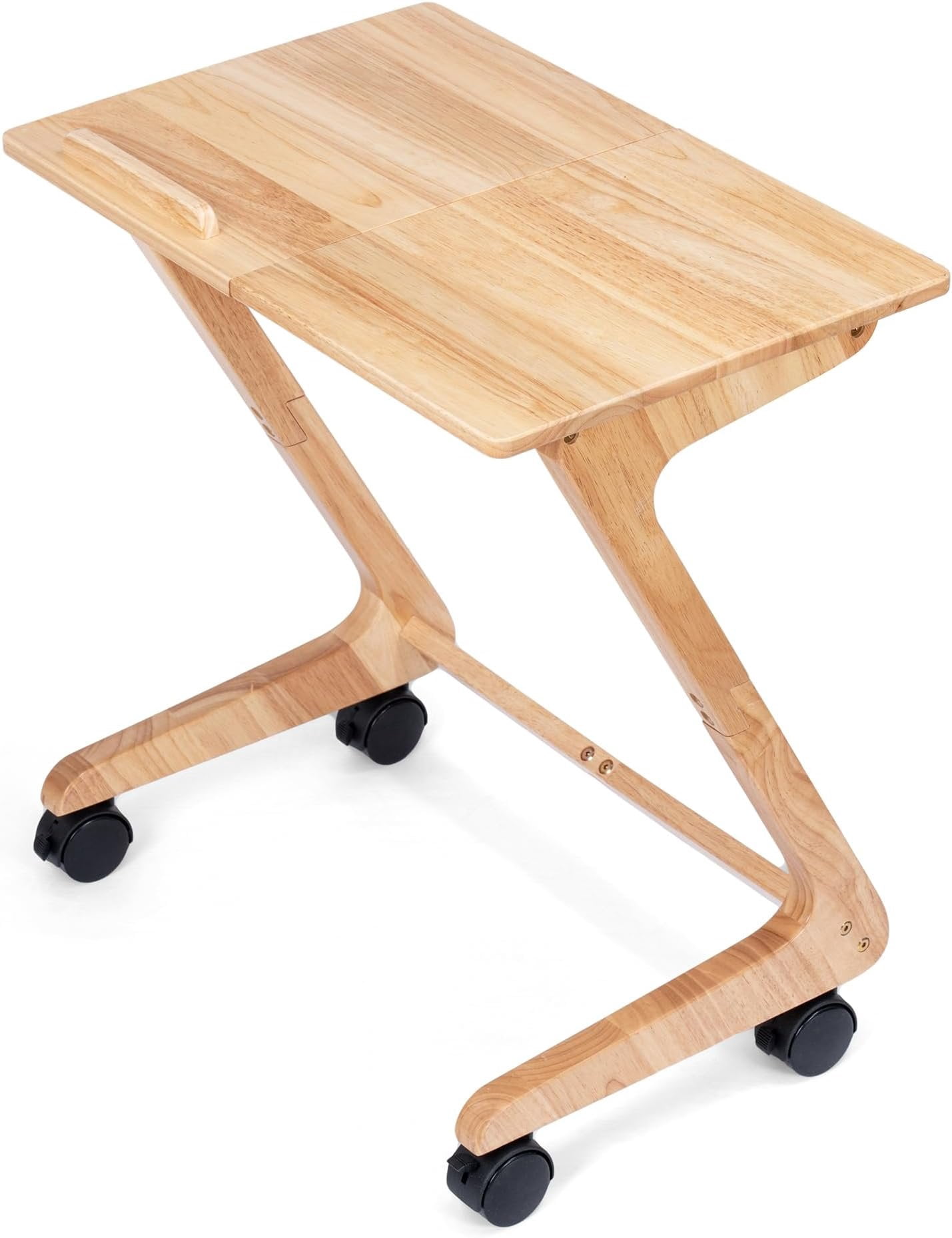 TV Tray Table, TV Dining Table with Casters for Small Spaces, Solid End ...