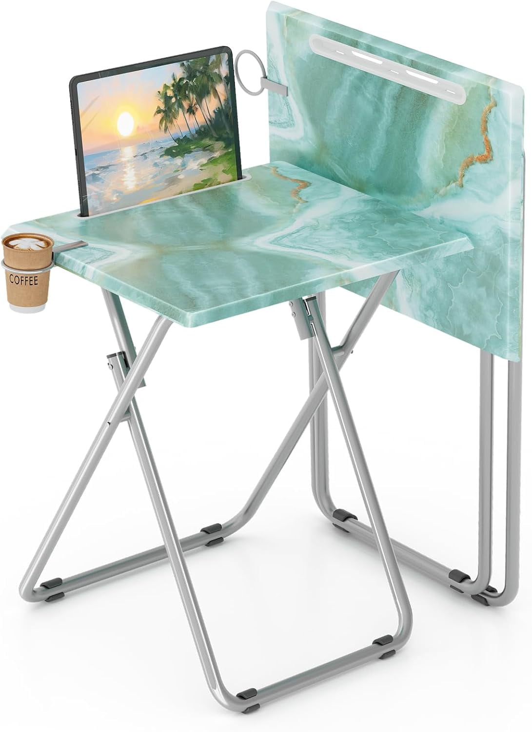 TV Trays Table Set of 2 Portable Folding TV Tray Table TV Dinner Tray ...