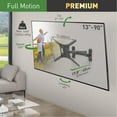 TV Wall Mount, 13-90 inch Dual Arm Full Motion Articulating - 4 ...