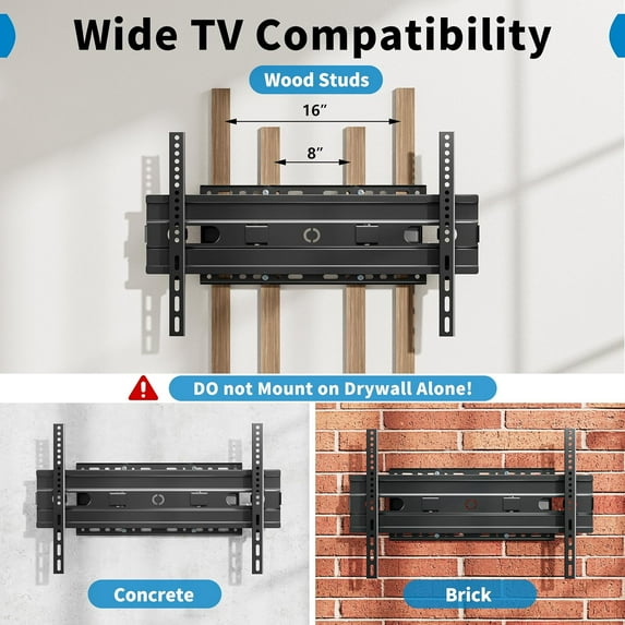 TV Wall Mount for Most 32"-85" TVs up to 132lbs, Full Motion TV Bracket ...