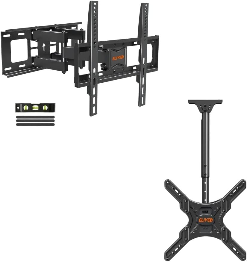 TV Wall Mount Full Motion for Most 26-65 Inch YD3007 Ceiling TV Mount Fits Most 26-65 Inch LED ...