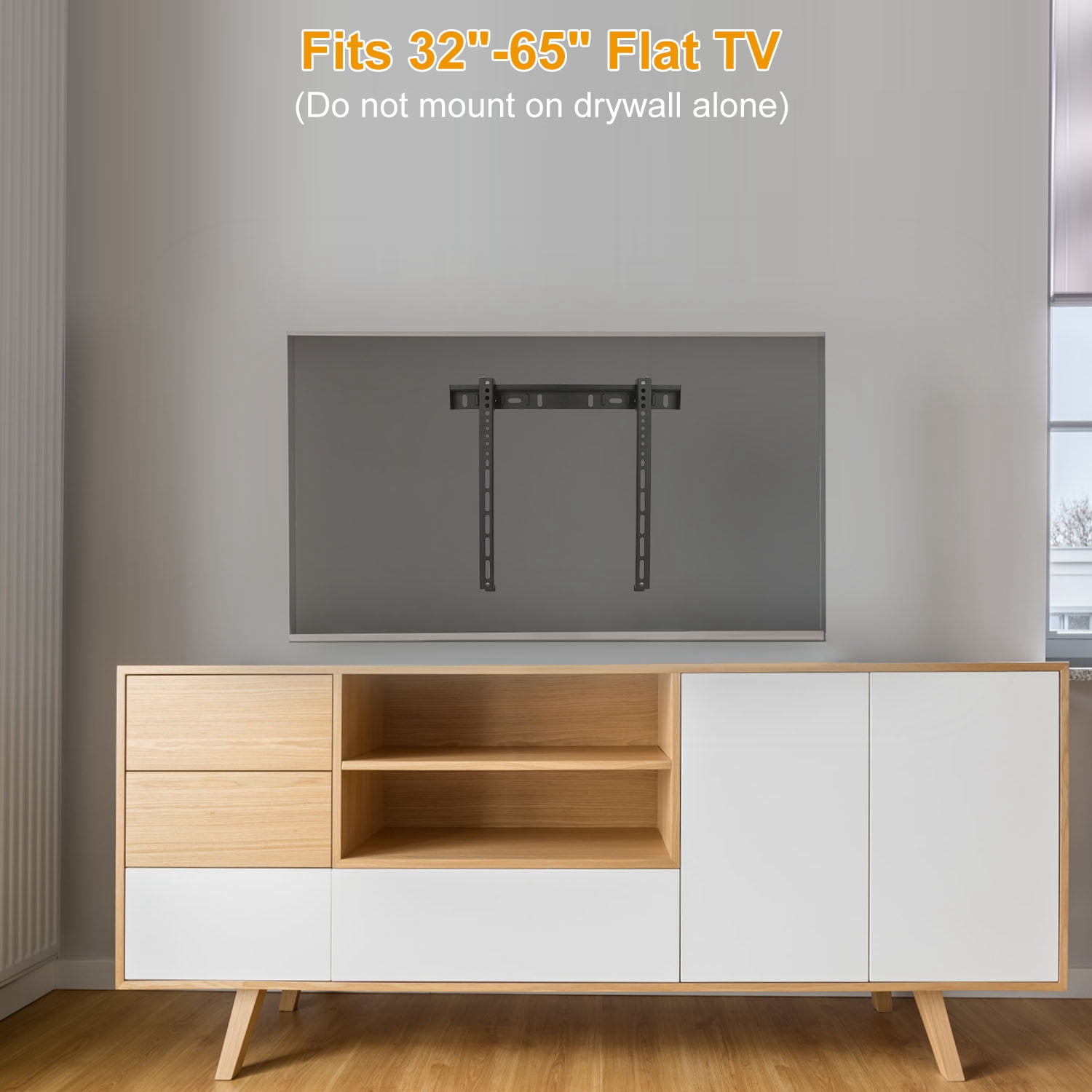 TV Wall Mount TV Wall Holder Bracket Support 32-65 inch Flat TV Max ...