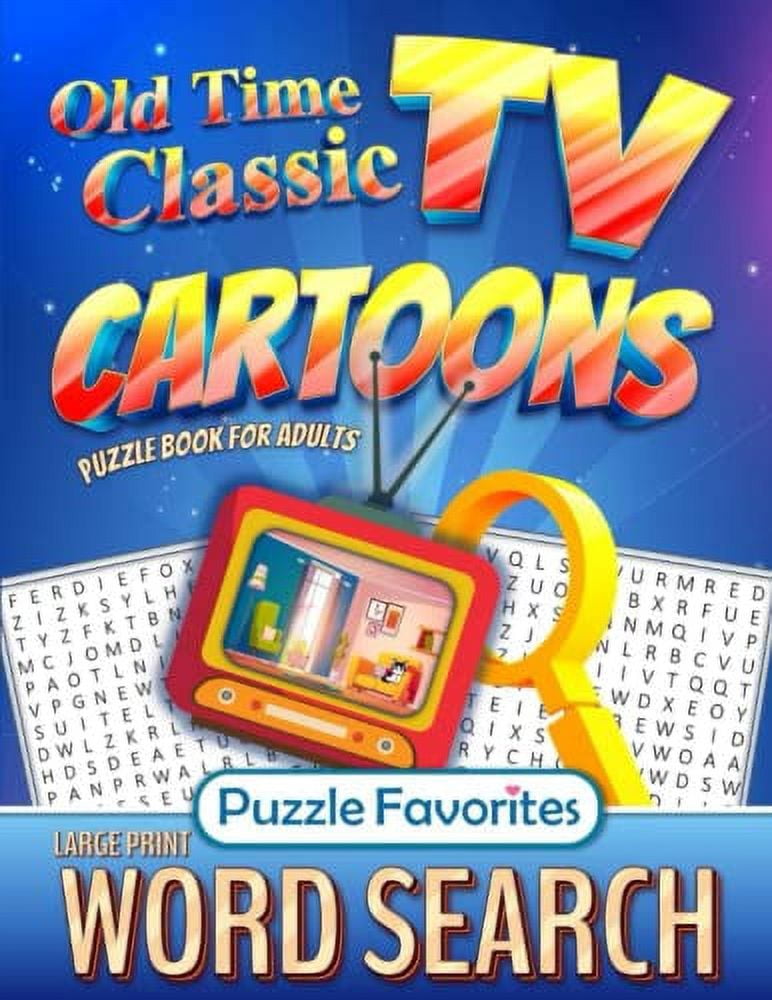 Pre-Owned TV Word Search Book Old Time Classic Cartoons Large Print ...