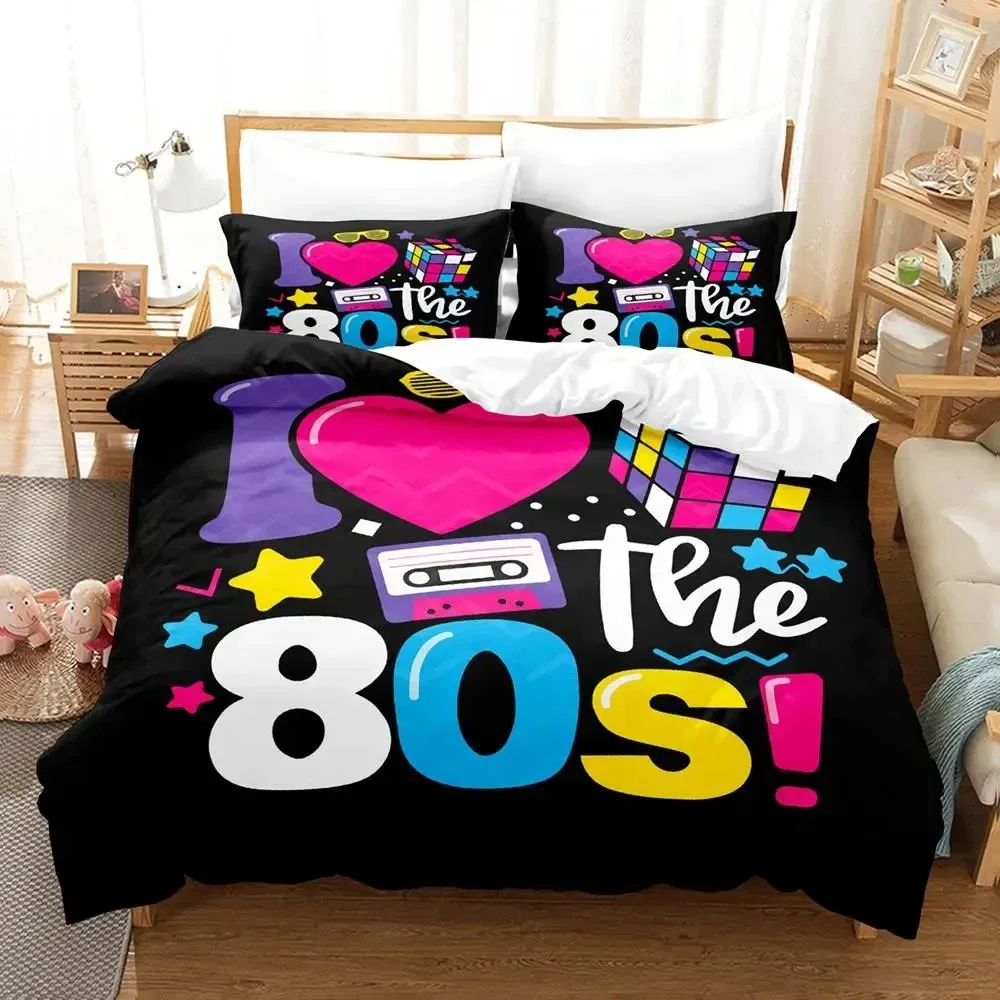 TV series I Love The 80s Logo Bedding Set Duvet Cover Bed Set Quilt ...