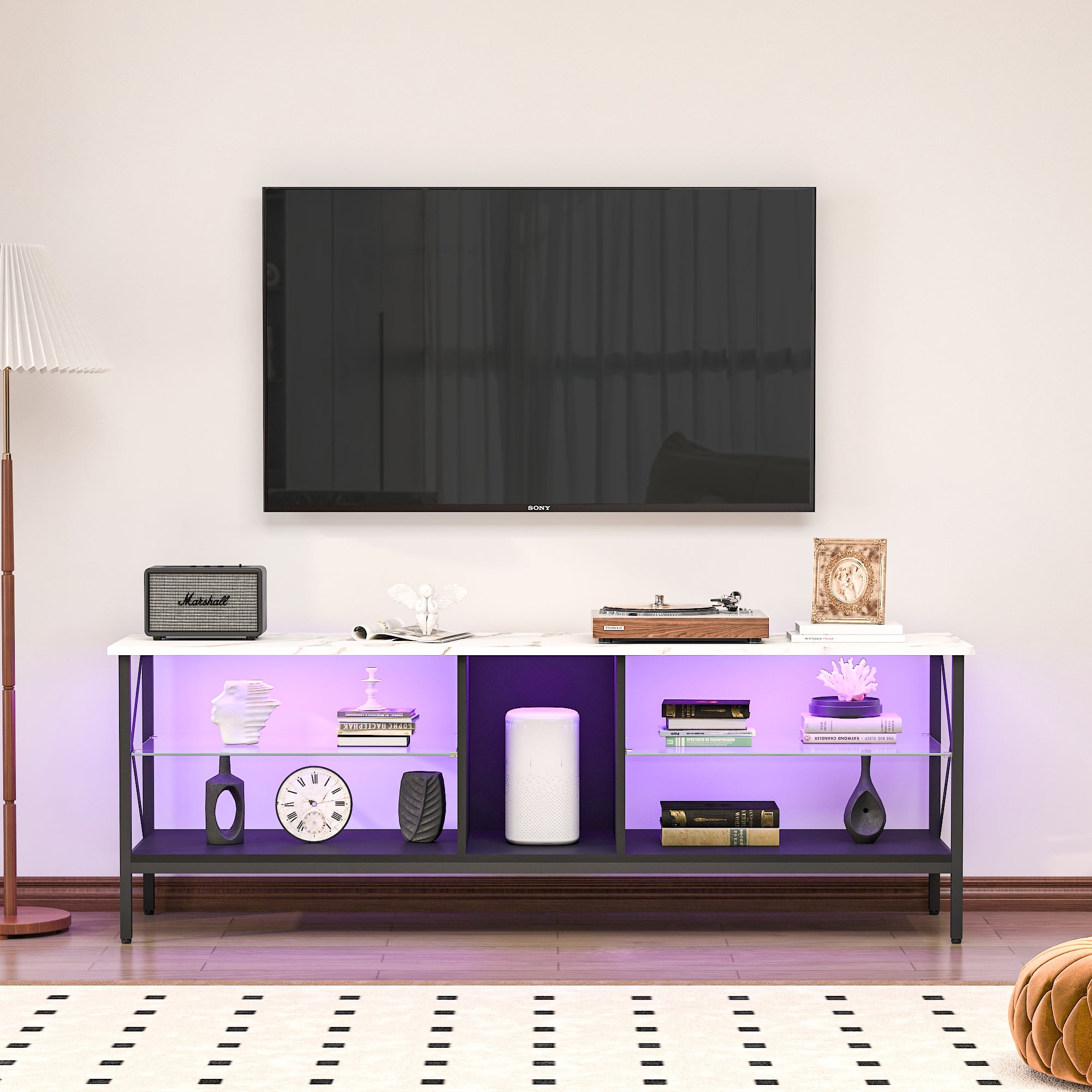 TV stand,Iron TV cabinet,entertainment center, TV set, media console ...