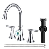 TVOFEK 8 inch Widespread Bathroom Sink Faucet 3 Hole with Pop up Drain ...
