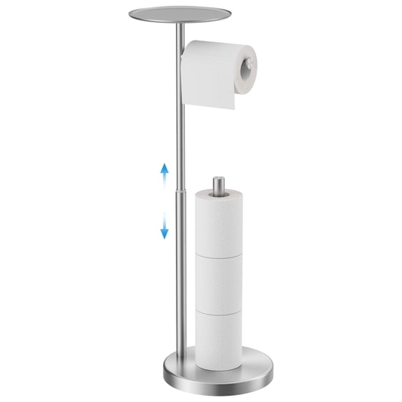 Toilet Paper Holder Stand With Weighted Base Chrome - Walmart.com
