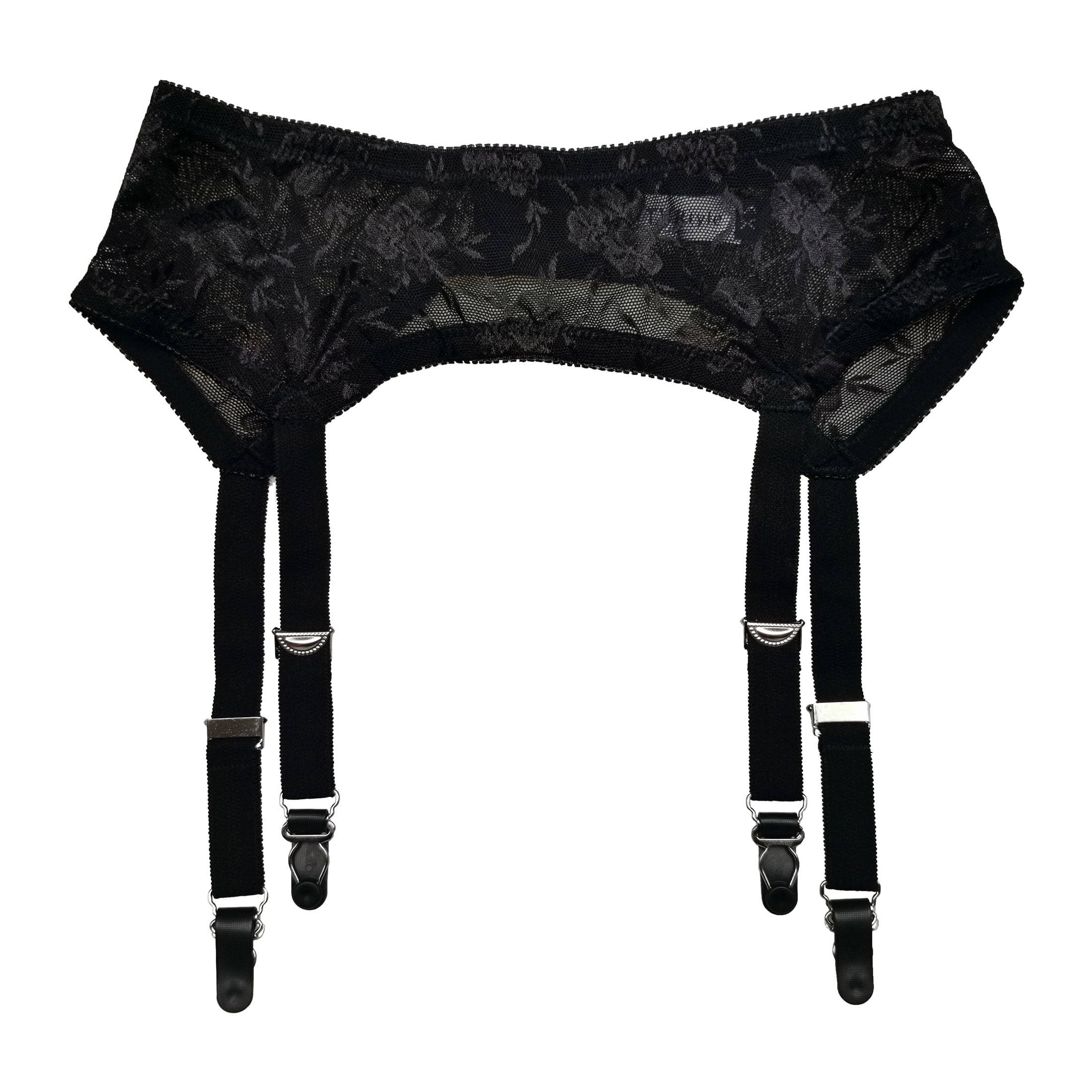 TVRtyle Women's Black Vintage Metal Clips Garter Belts for Stockings ...