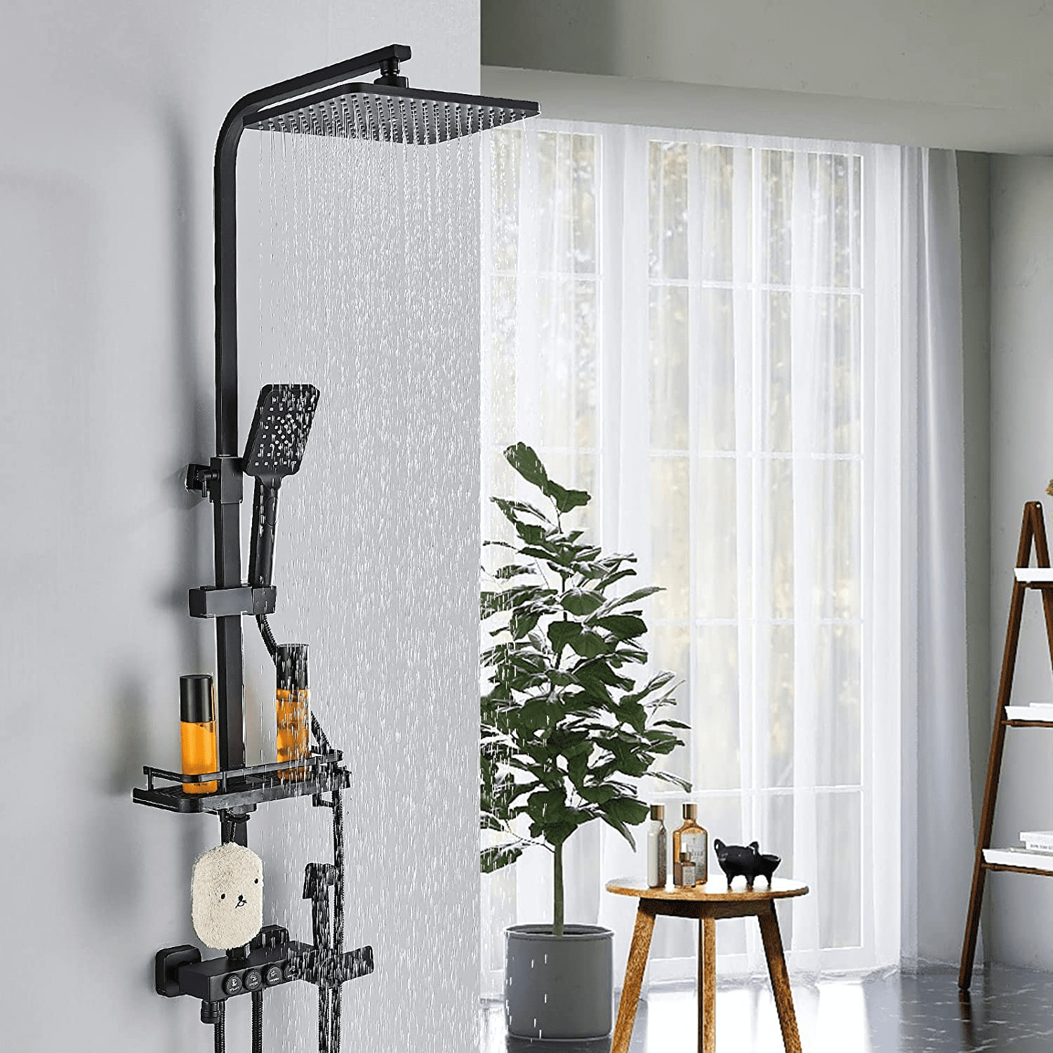 TVTIUO Outdoor Shower Fixtures Matte Black Shower System Thermostatic ...