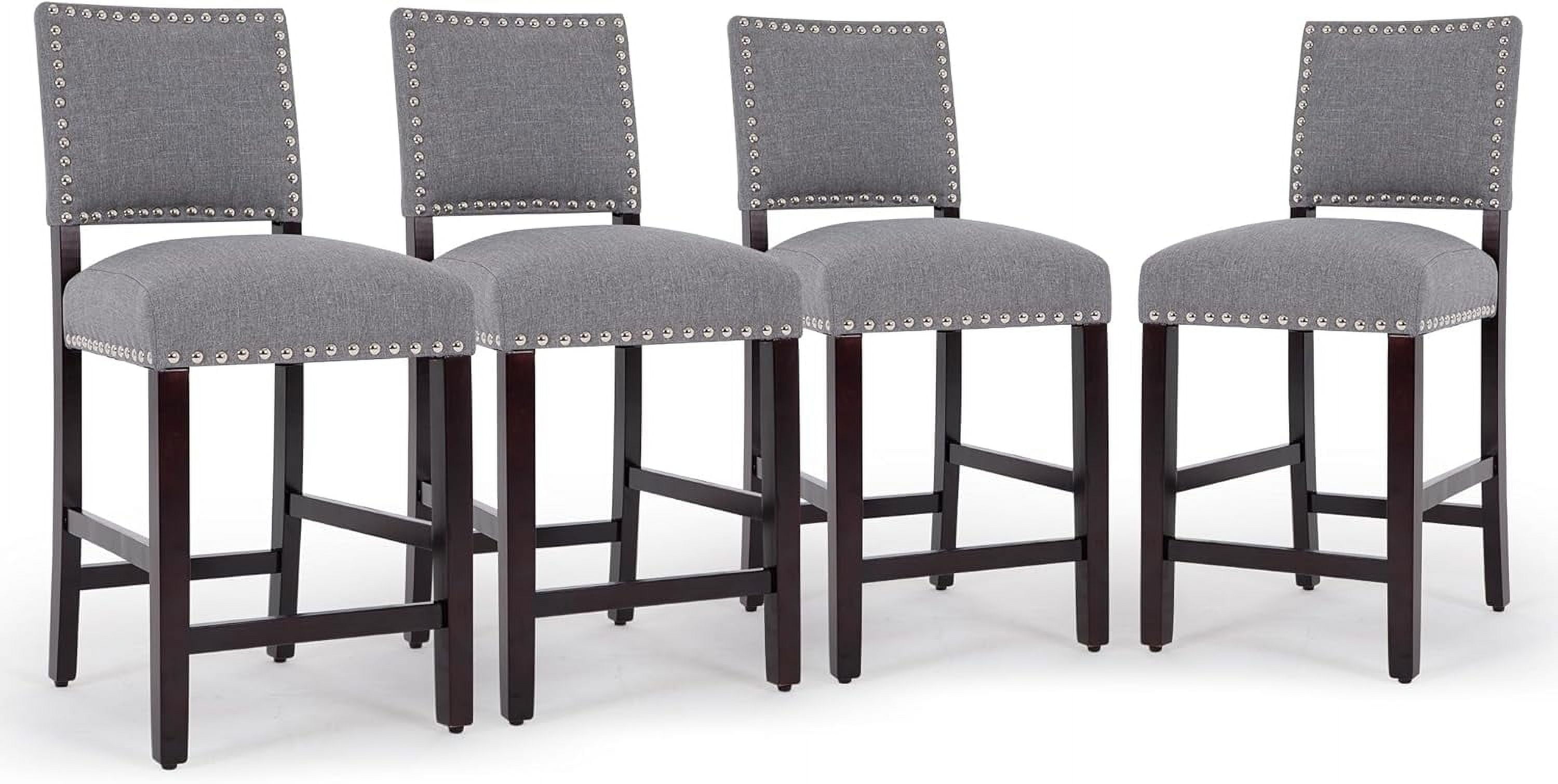 snbywihxnm 24 inch Bar Stools Counter Height Stools Fabric Upholstered ...