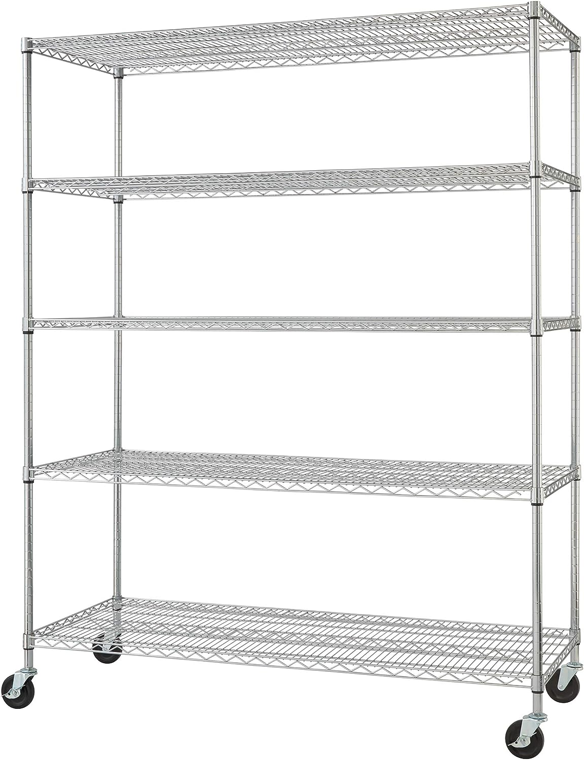 TVUIYBNUON EcoStorage Heavy Duty 5-Tier Adjustable Wire Shelving with ...