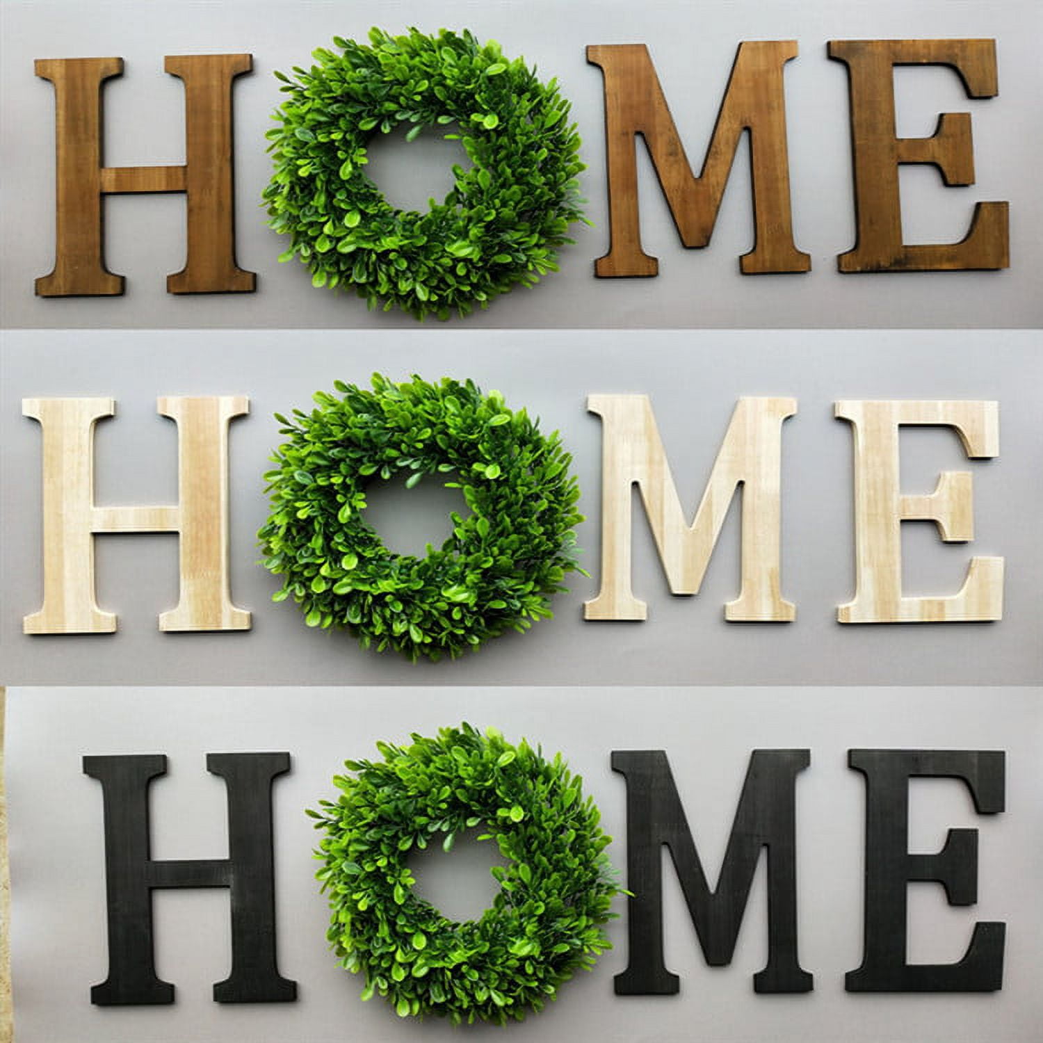 TVYTYAT Wooden "HOME" Wall Decor - Rustic Farmhouse Sign for Living ...