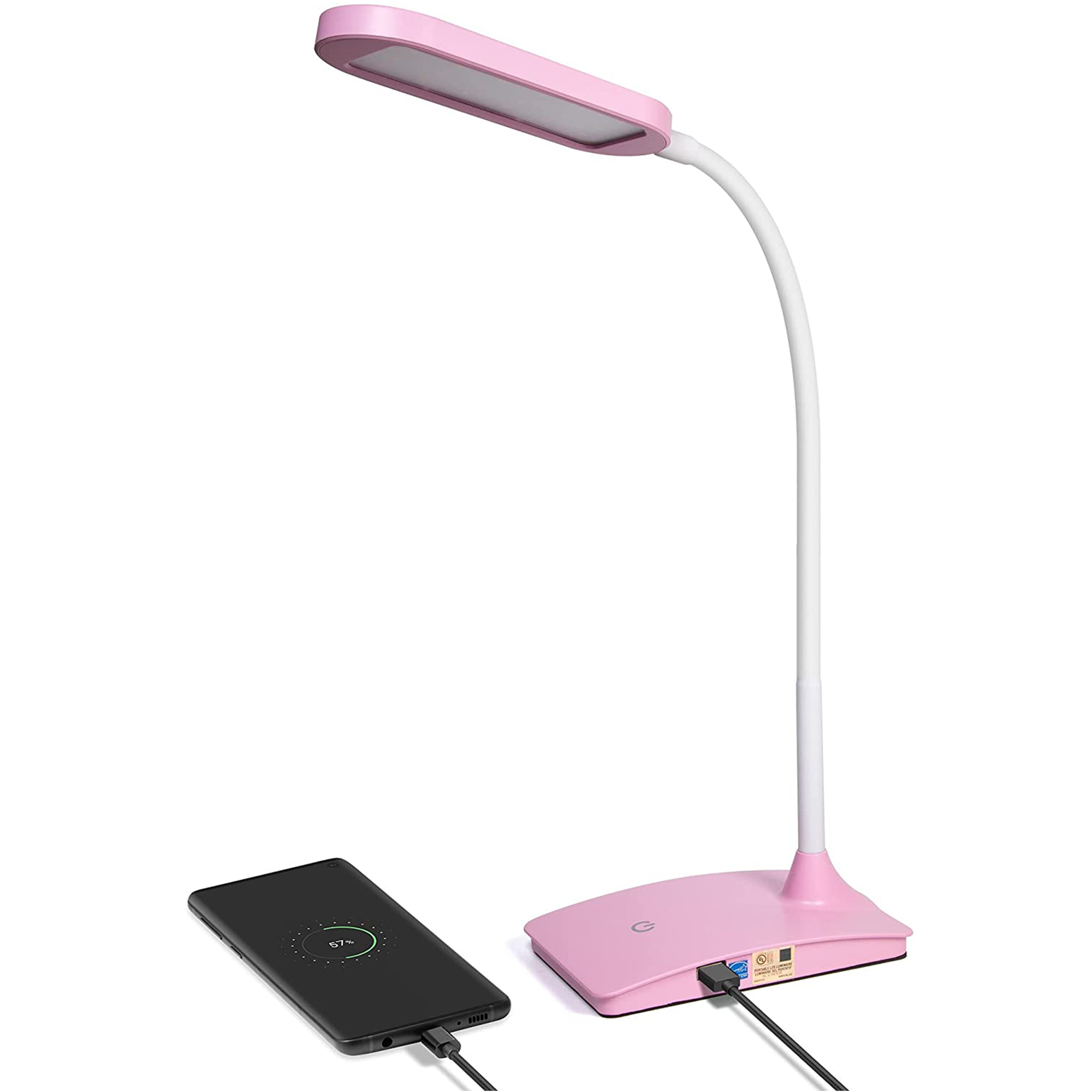 TW Lighting LED Desk Lamp with USB Charging Port Dimmable Study Home ...