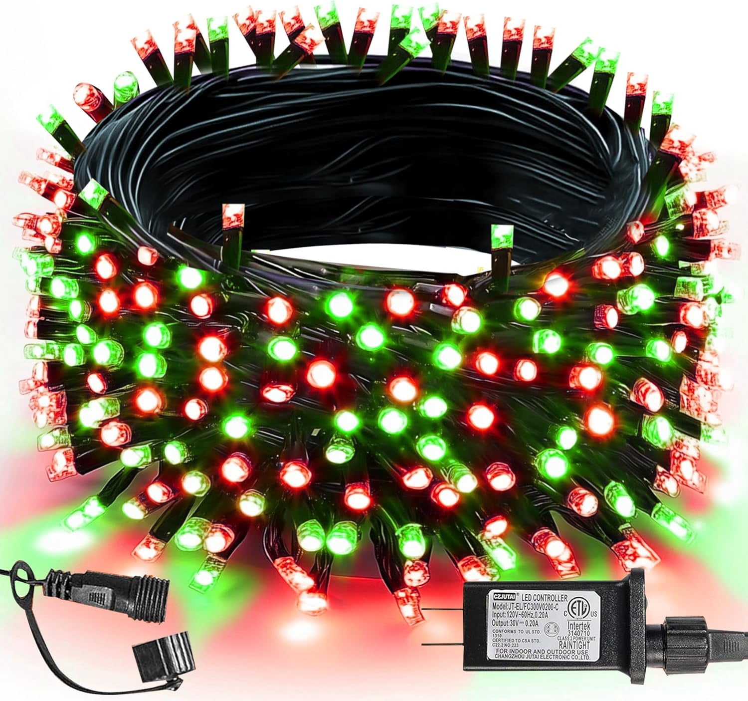 TW SHINE Christmas Lights - 200 LED 66FT Outdoor/Indoor Plug-in With 8 ...