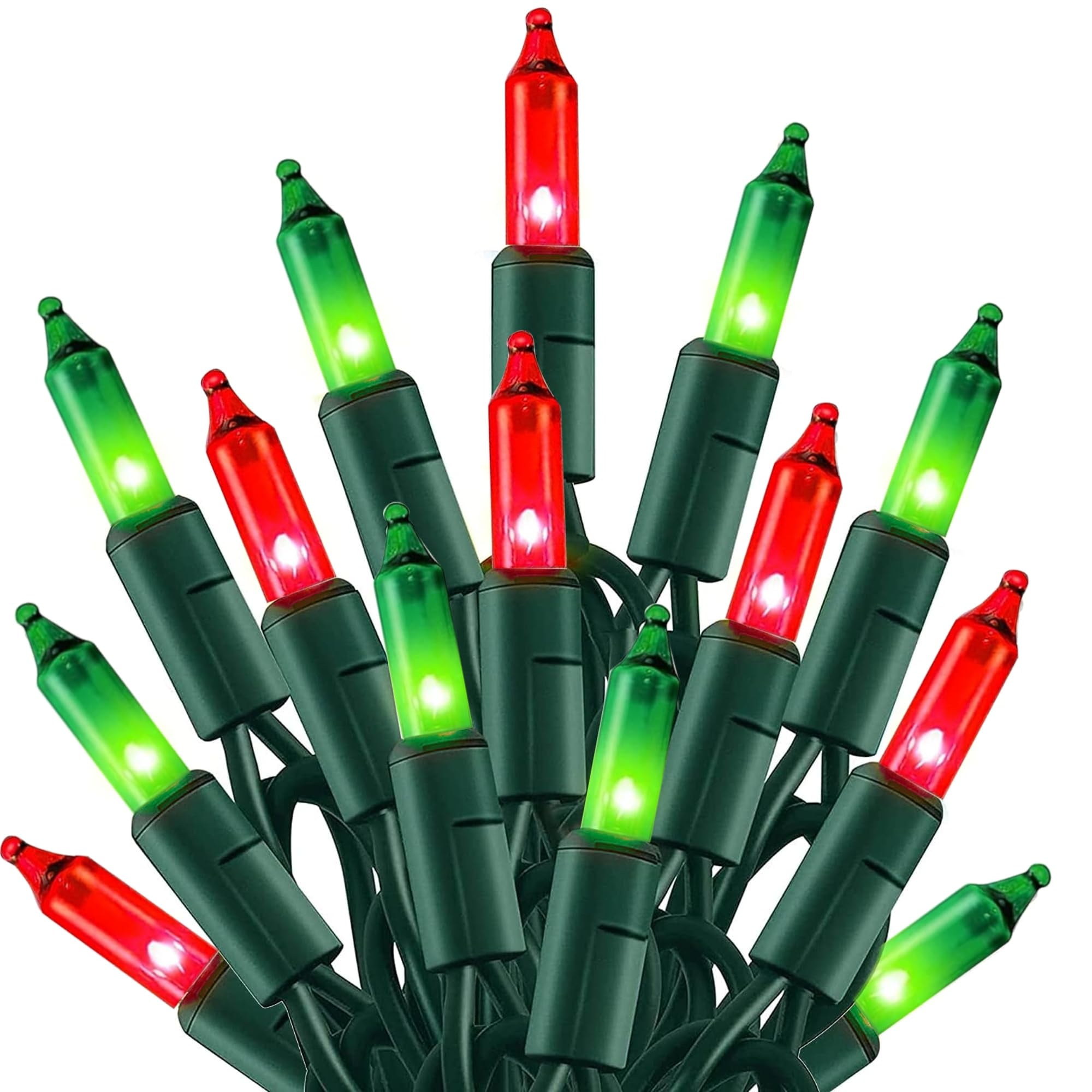 TW SHINE Christmas Mini String Lights, 20FT 100 Count Incandescent Mini ...