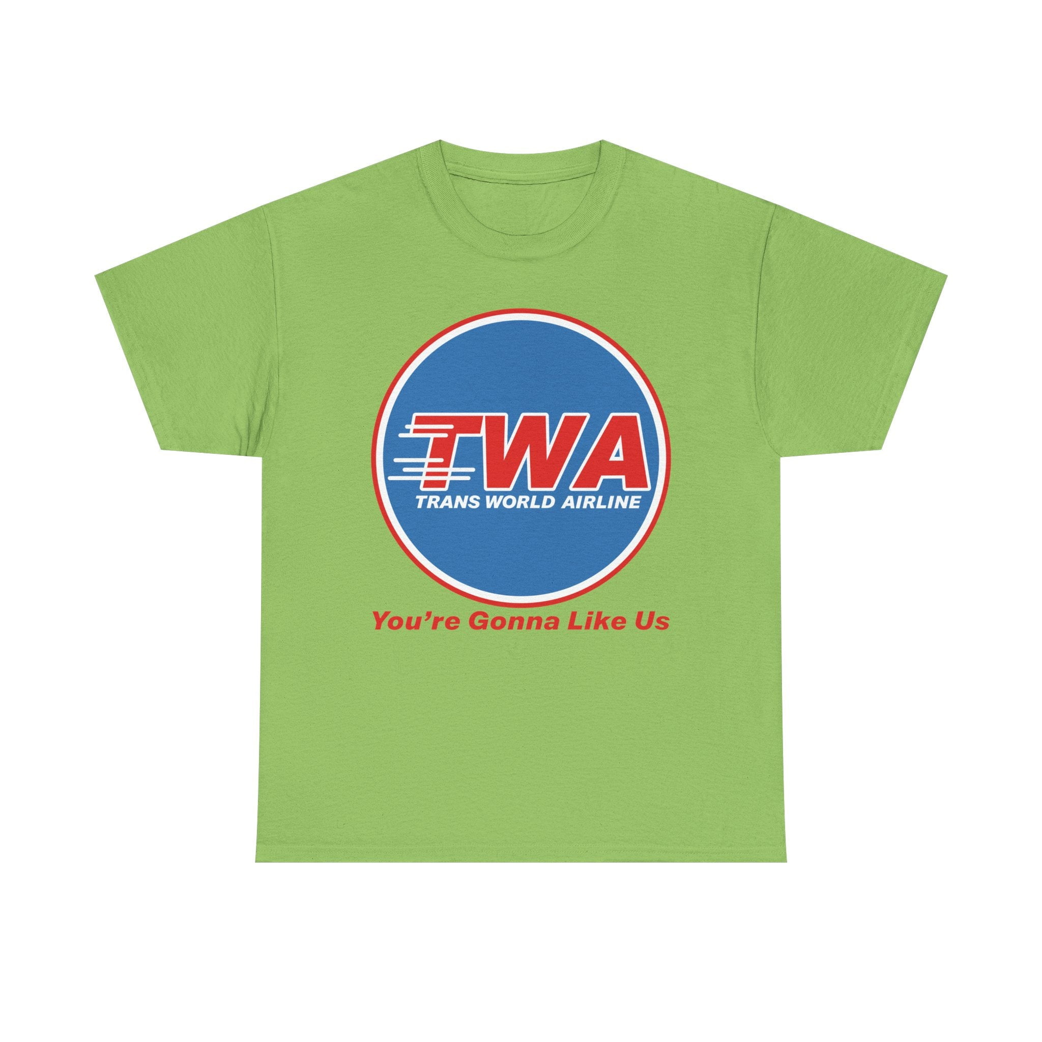 TWA Trans World Airline Classic Globe Logo Gonna Like Us T-shirt (Lime ...