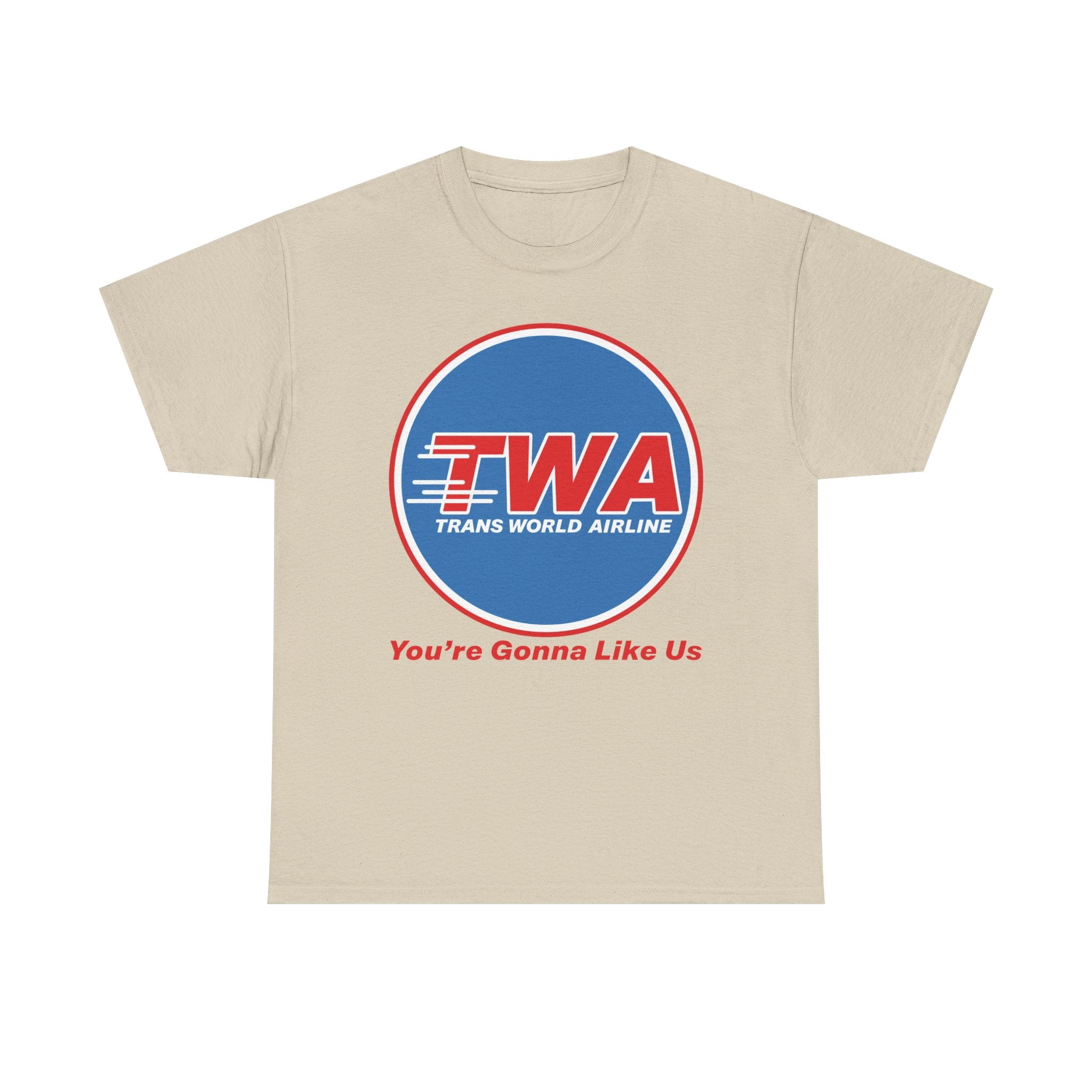 TWA Trans World Airline Classic Globe Logo Gonna Like Us T-shirt (Sand ...