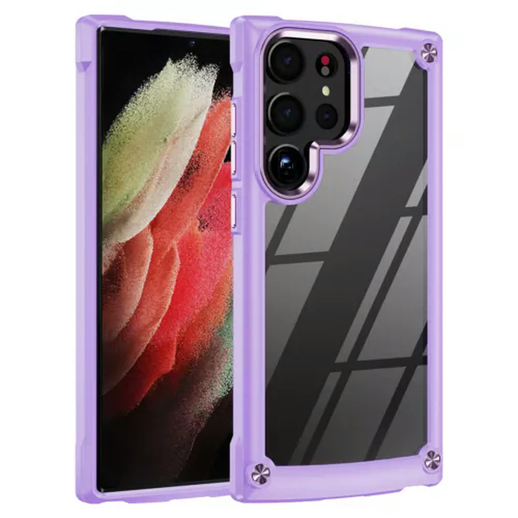 TWARI For Samsung Galaxy S24/S23/S22/S21 Shockproof Transparent Wireless Charging Case-For ...