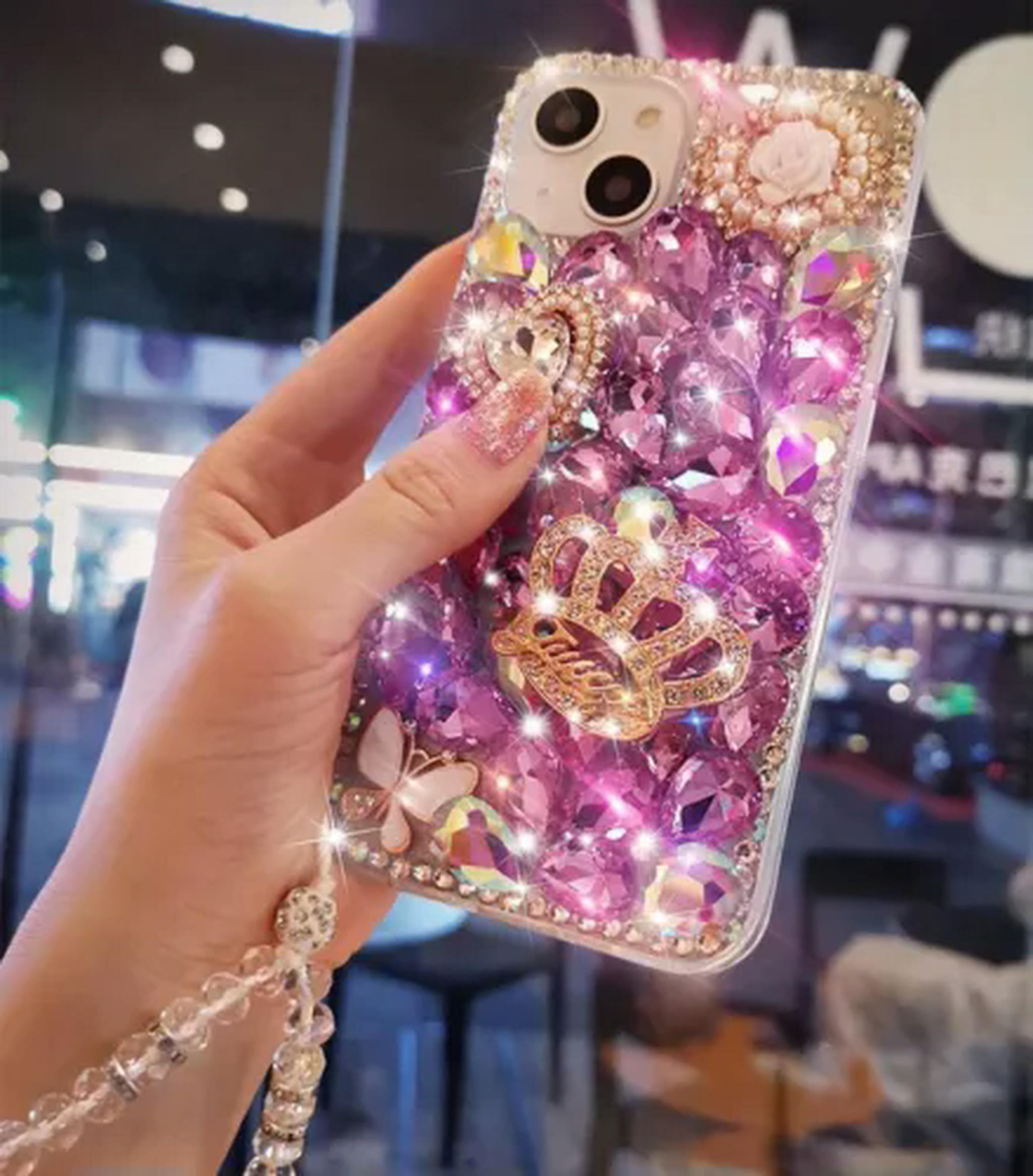 TWARI For Samsung Galaxy S24 S23 Ultra A15 A55 Case Handmade 3D Crystal ...