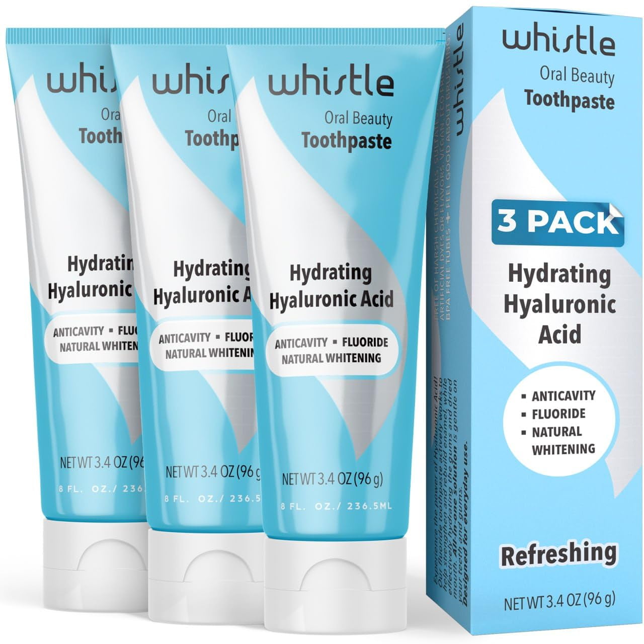 TWB Whistle Hyaluronic Acid Cavity Protection Toothpaste with (Pack of ...