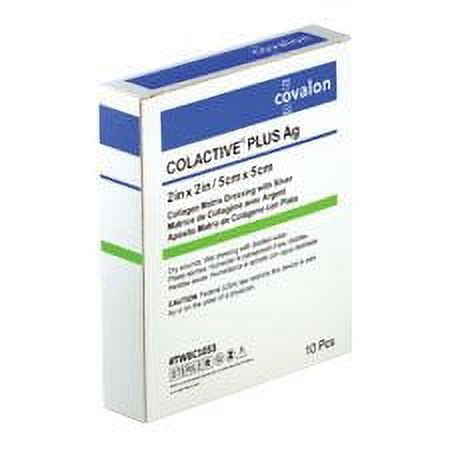 TWBC1033 - ColActive Plus Ag Collagen Dressing 2" x 2" - Walmart.com